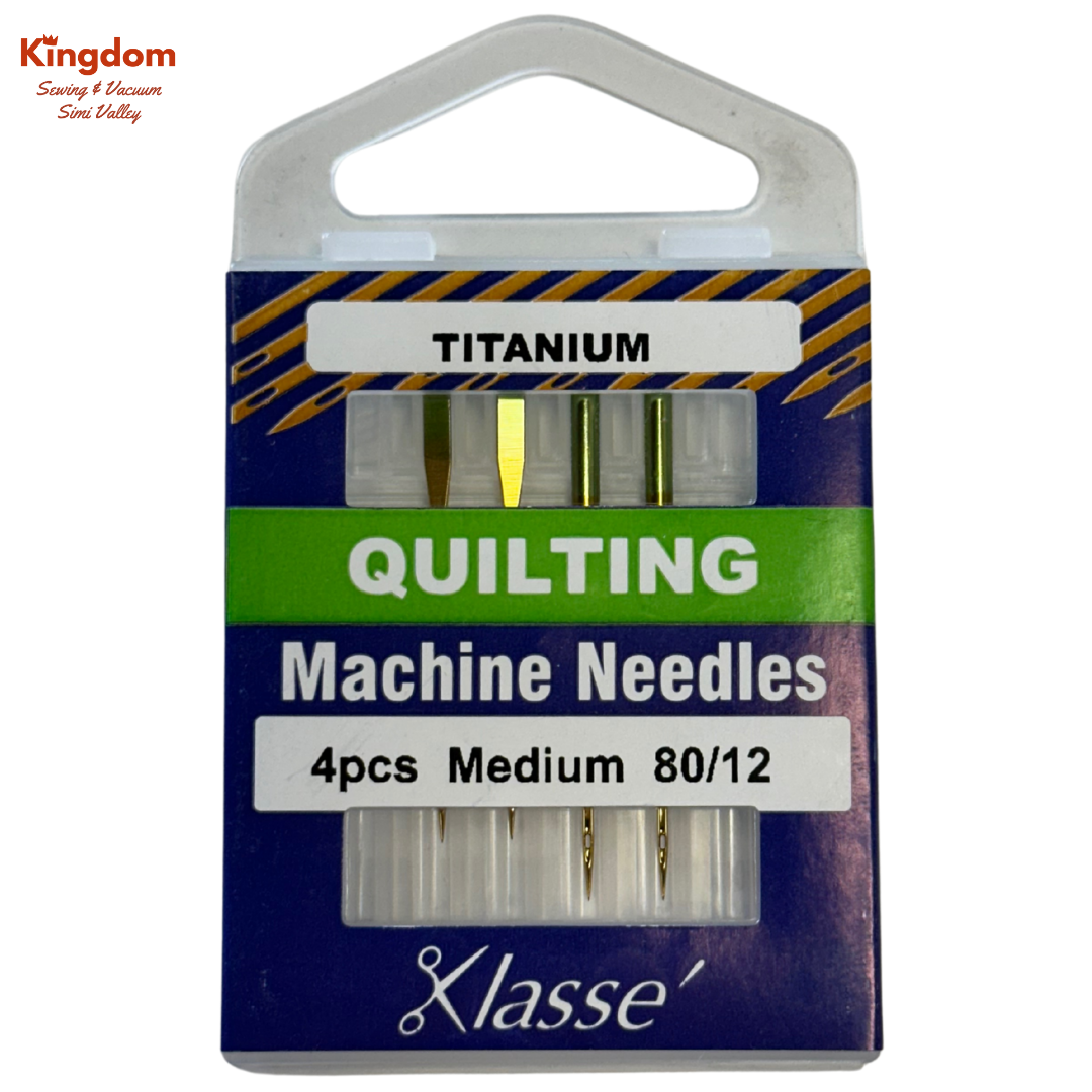 KLASSE MACHINE NEEDLES - QUILTING TITANIUM MEDUIM 80/12 – Kingdom ...